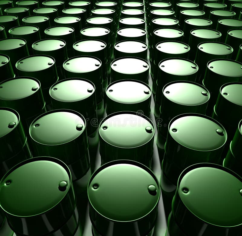 Green oil barrels stock illustration. Illustration of ecology - 18746437