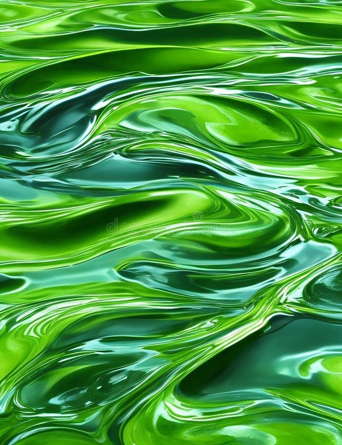 Green Oily Abstract Background Design. Green Water Ripple Stock ...