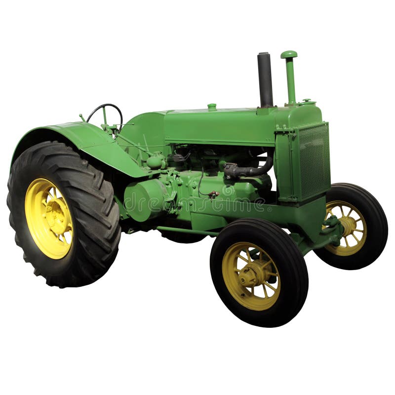 Green old farm tractor editorial photography. Image of rustic - 72206337