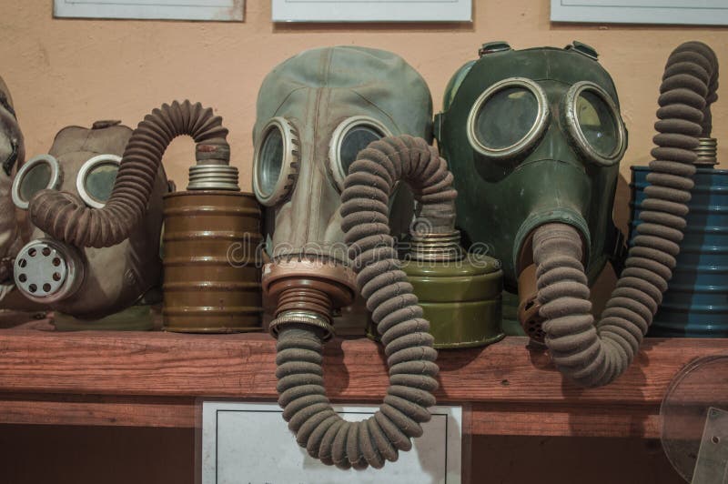 Gas mask with a pipe stock image. Image of glass, color - 165402551