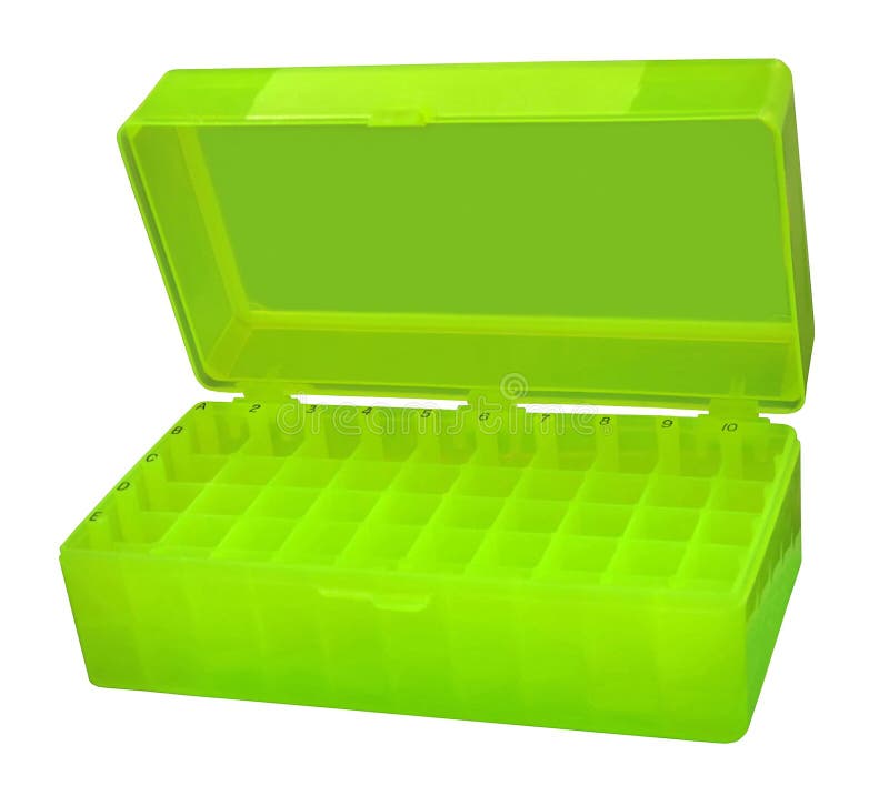 Green Open Medical Box Isolated, Stock Photo - Image of packing, cells ...