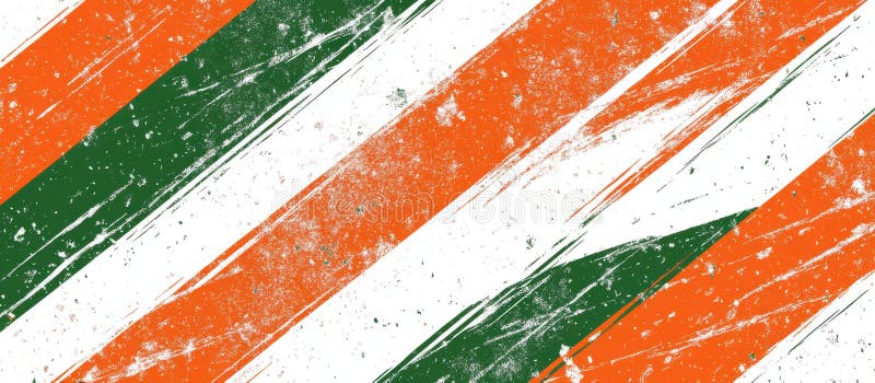 Green and Orange Diagonal Striped Pattern with Vintage Texture and Bold ...
