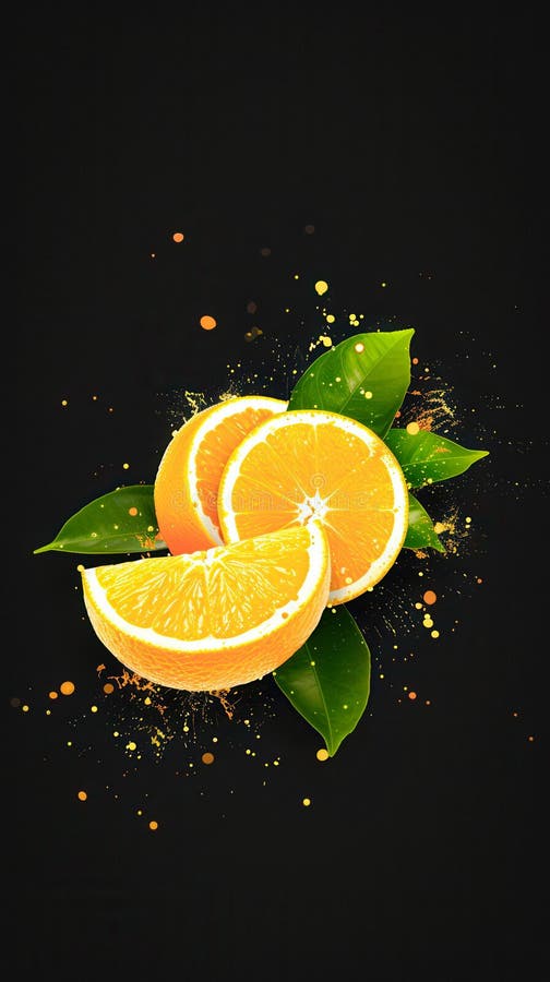 Green and Orange Elements on Black - Bold Color Dynamics Stock Photo ... Green and Orange Elements on Black - Bold Color Dynamics Stock Photo ...