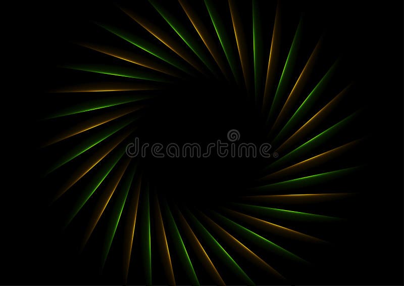 Green Orange Glowing Neon Ring Abstract Concept Background Stock Vector ...