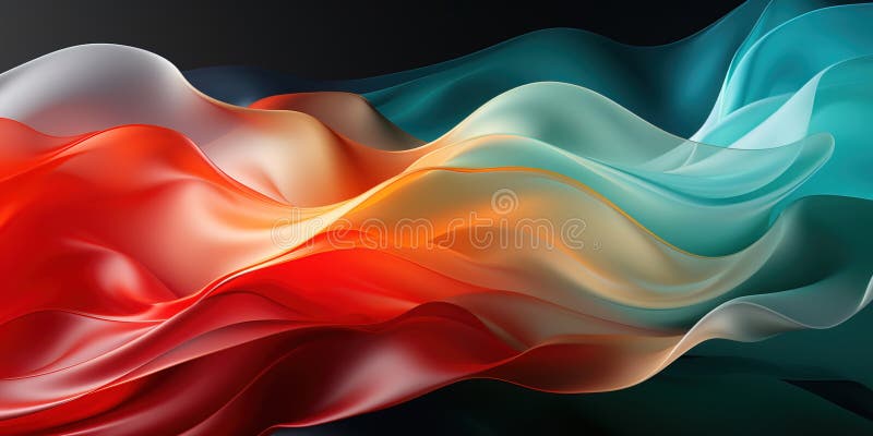 Green Orange Red on Black Background. Abstract Red Orange Green White ...