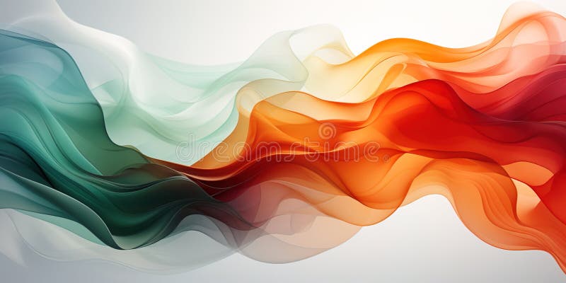 Green Orange Red on White Background. Abstract Red Orange Green White ...