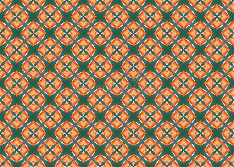 Green and Orange Seamless Repeat Pattern Illustration Stock ...