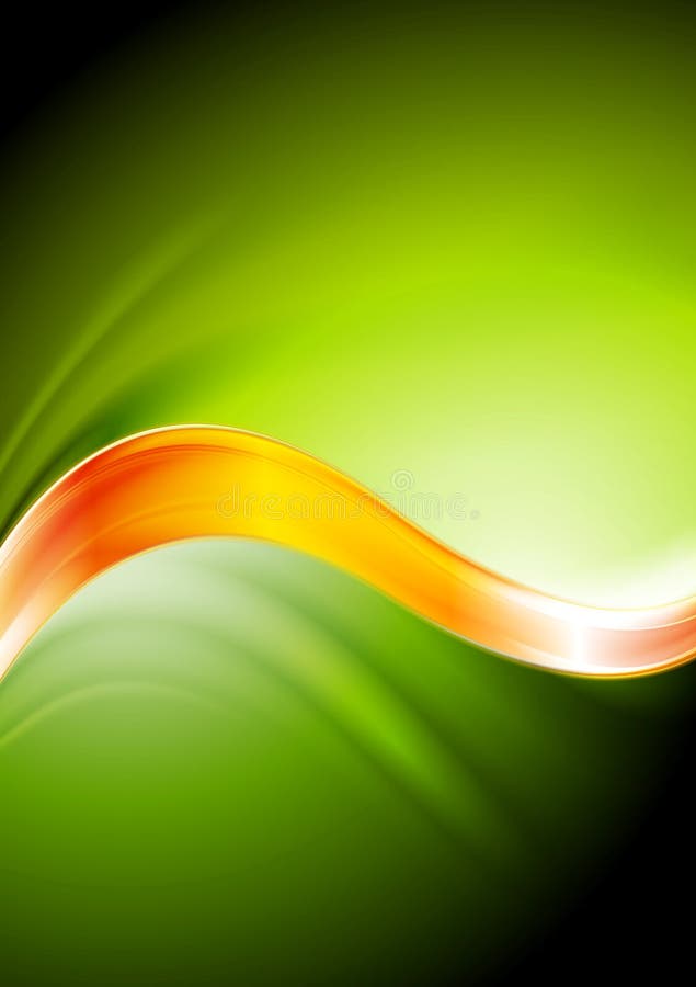 Green and Orange Vector Waves Stock Vector - Illustration of abstract ...