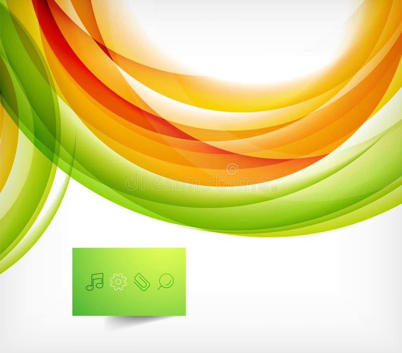 Green and Orange Wave Abstract Background Stock Vector - Illustration ...