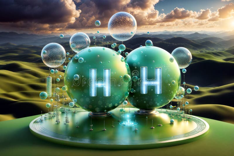 Green Orb: Hydrogen-Inspired Sphere in High Definition, Generative Ai ...