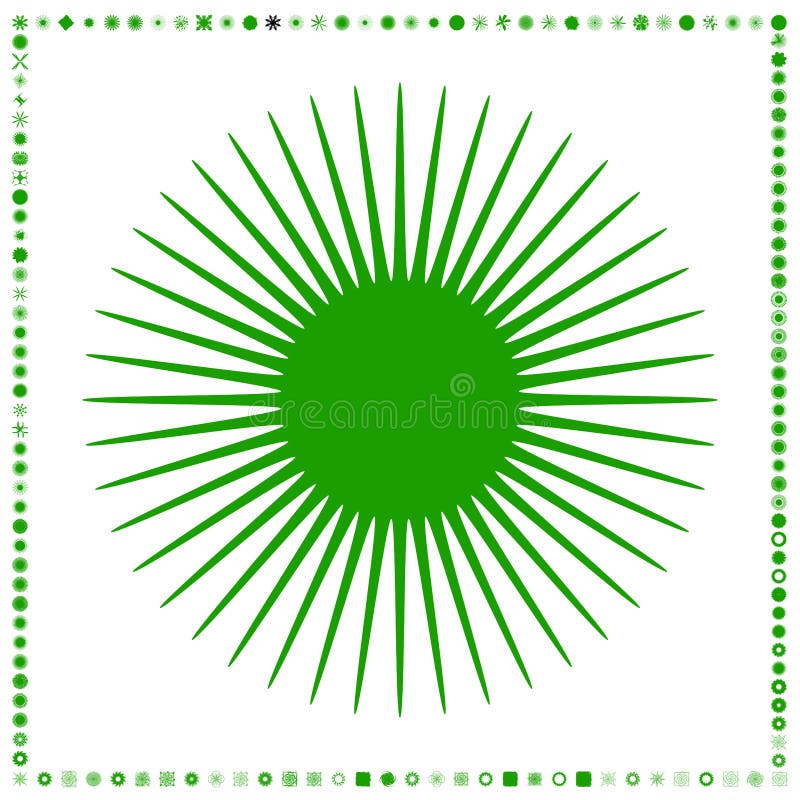 Green, Organic-angular Geometric Generative Art Shapes, Abstract Vector ...