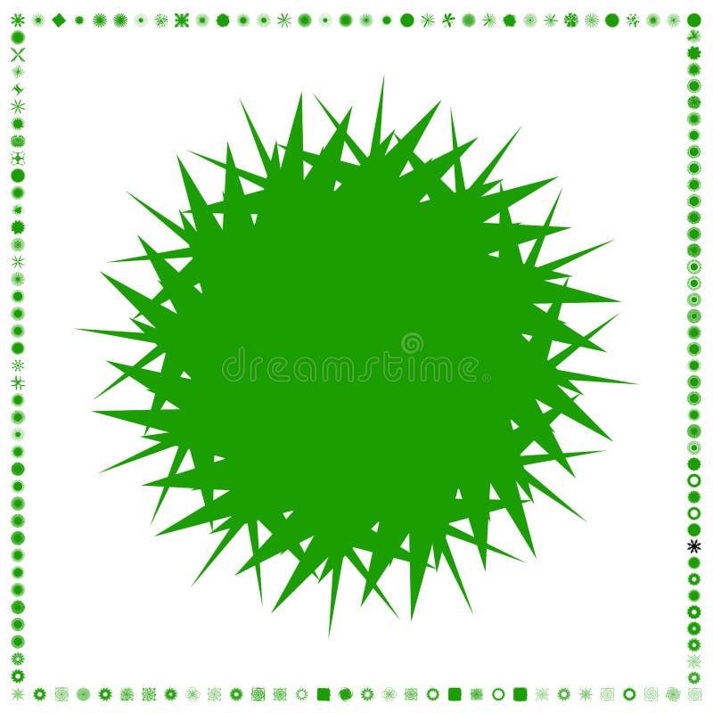 Green, Organic-angular Geometric Generative Art Shapes, Abstract Vector ...