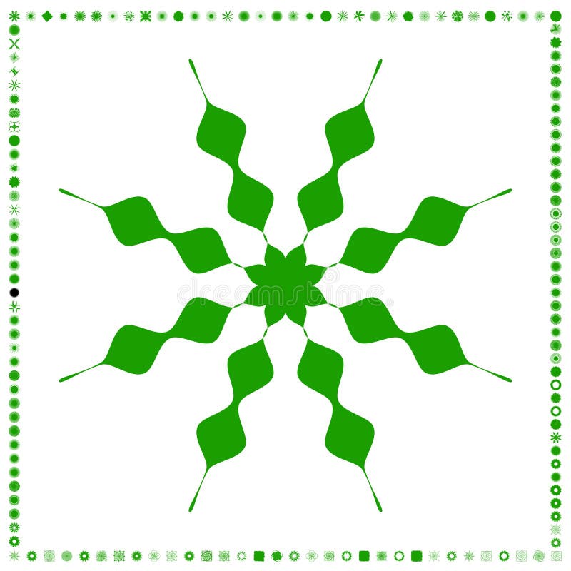 Green, Organic-angular Geometric Generative Art Shapes, Abstract Vector ...