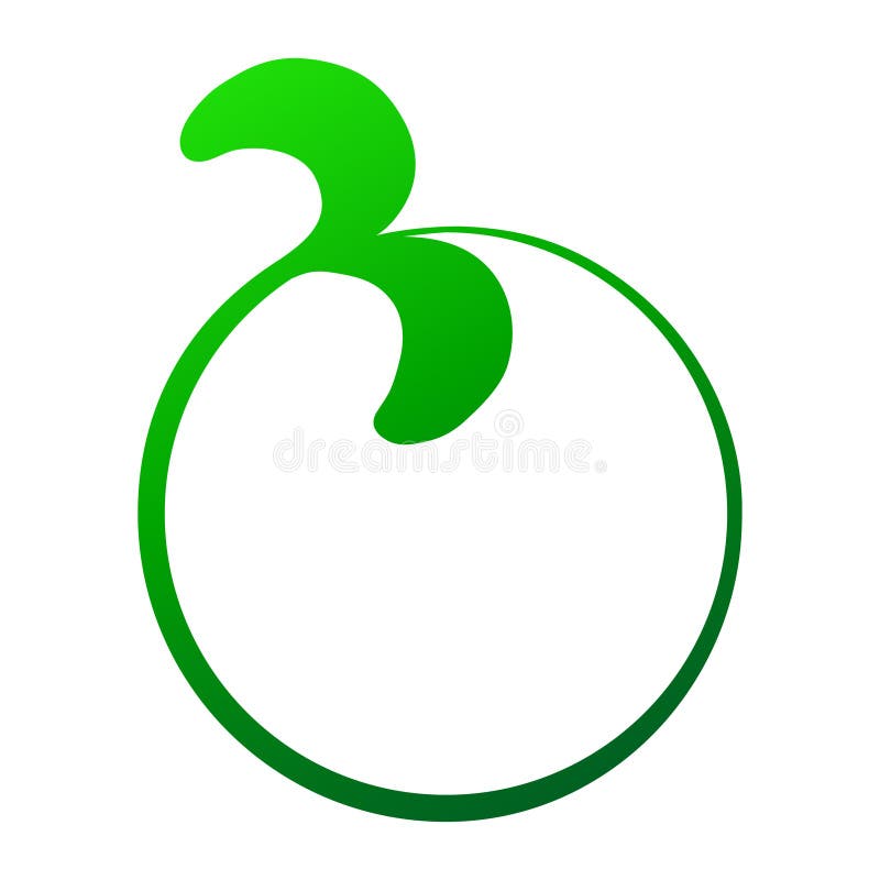 Green Organic Sprout Icon in Circle Shape. for ECO Design Stock Vector ...