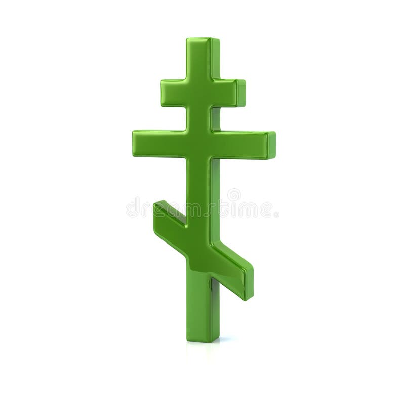 Green Orthodox cross stock illustration. Illustration of catholic ...