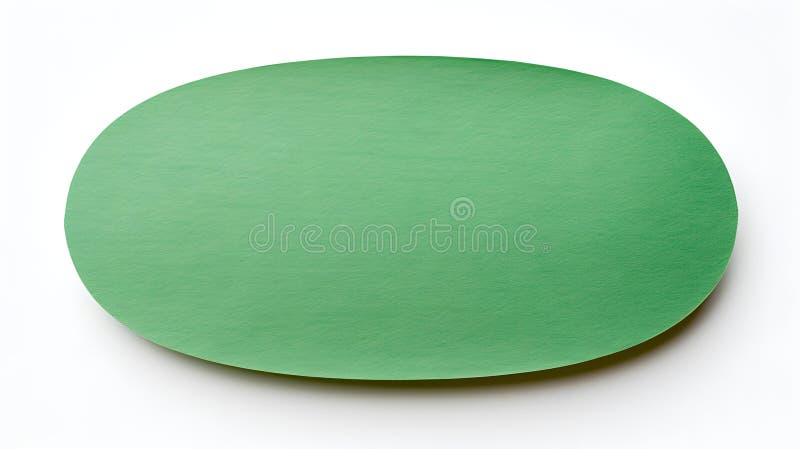 Green Oval Paper Note on a White Background. Brainstorming Template ...