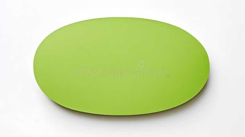 Green Oval Paper Note on a White Background. Brainstorming Template ...