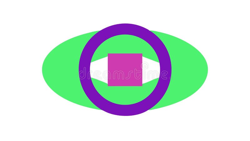 Green Oval with Purple Rectangle Icon, Vector Design Generative AI ...