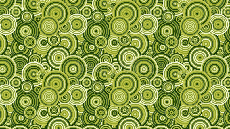 Green Overlapping Concentric Circles Pattern Background Graphic Stock ...