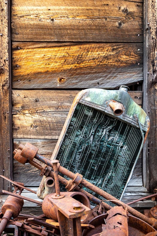 Green Oxidation on an Old Rusty Car Radiator Stock Photo - Image of ...