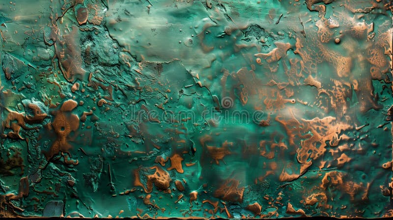 Green Oxidized Copper Plate Texture Background Stock Illustration ...