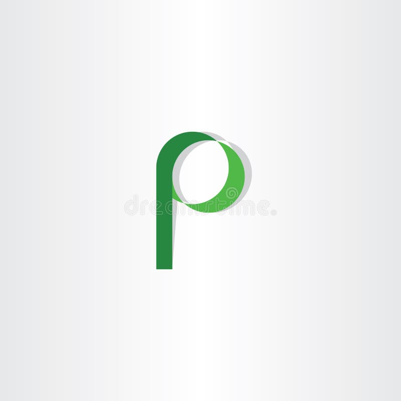 Green P Letter Symbol Logotype Vector Element Icon Stock Vector ...