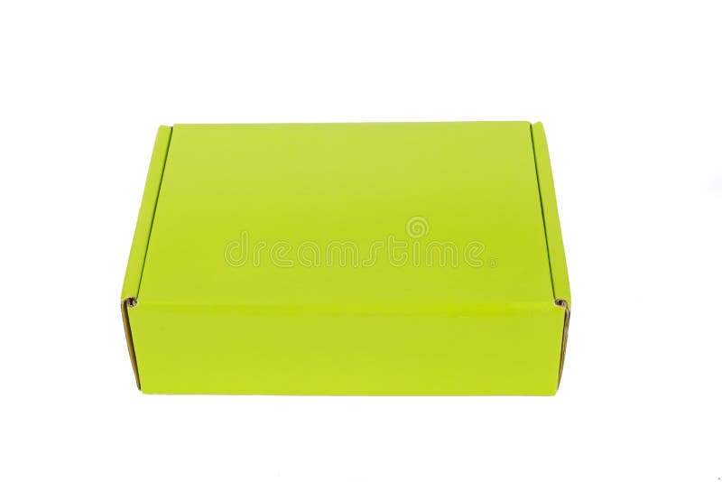 Green Packaging Box, Studio Photography of Green Box Isolated on Stock ...