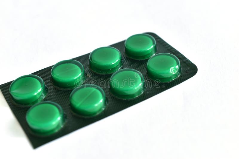 Green Packaging with Tablets Stock Image - Image of pain, antibiotic ...
