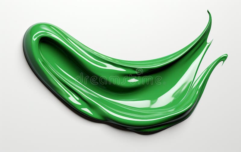 Green Paint in 3D Animation on White. Generative by Ai Stock ...
