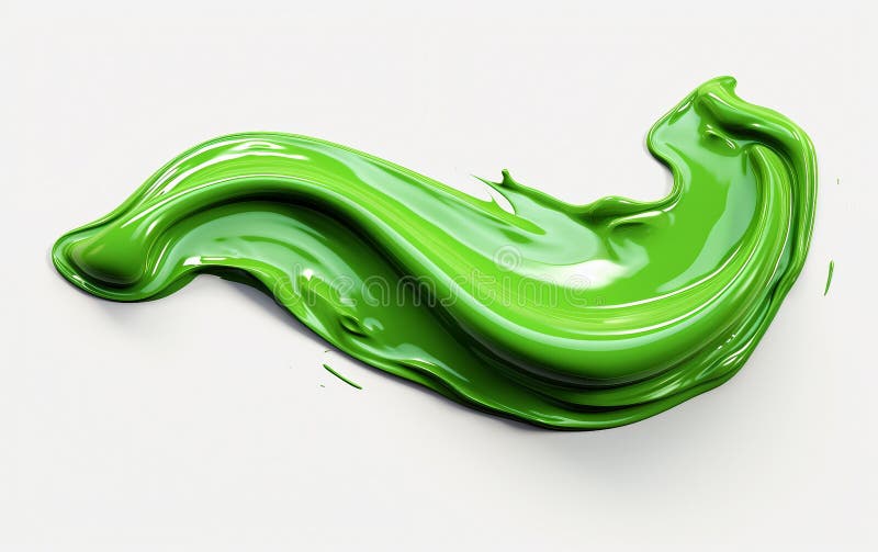 Green Paint in 3D Animation on White. Generative by Ai Stock ...