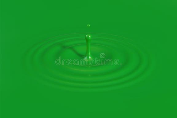 Green Paint Drop Falling on Surface Background Stock Vector ...