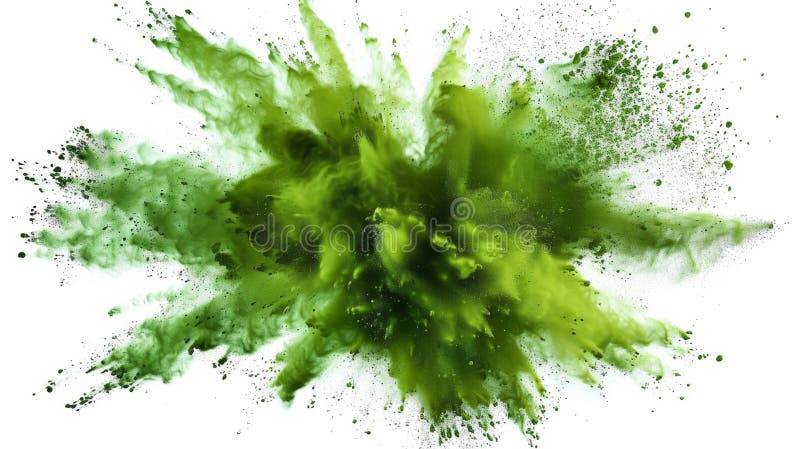 Green Paint Explosion, Generative AI Stock Image - Image of promotional ...