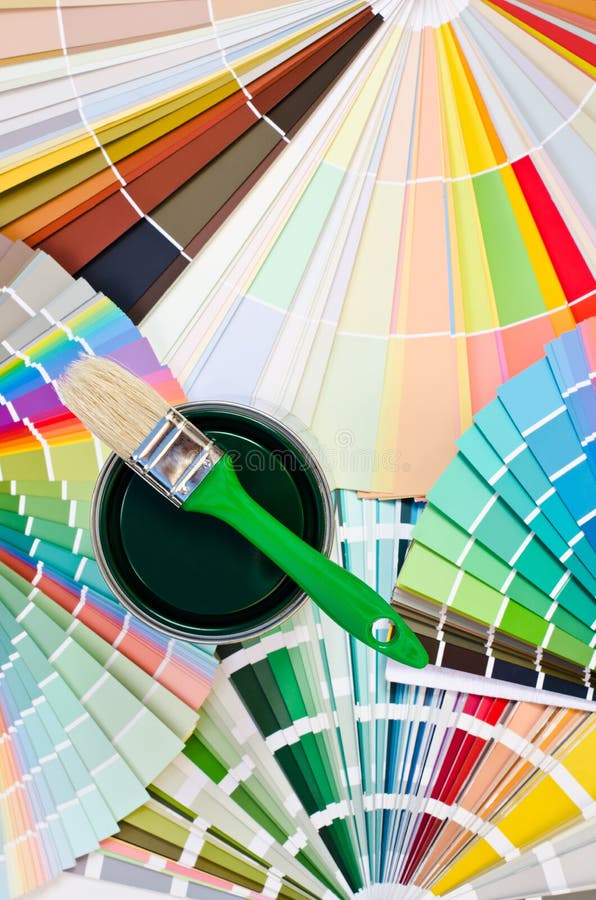 Green paint sample. stock photo. Image of choice, design - 33583322