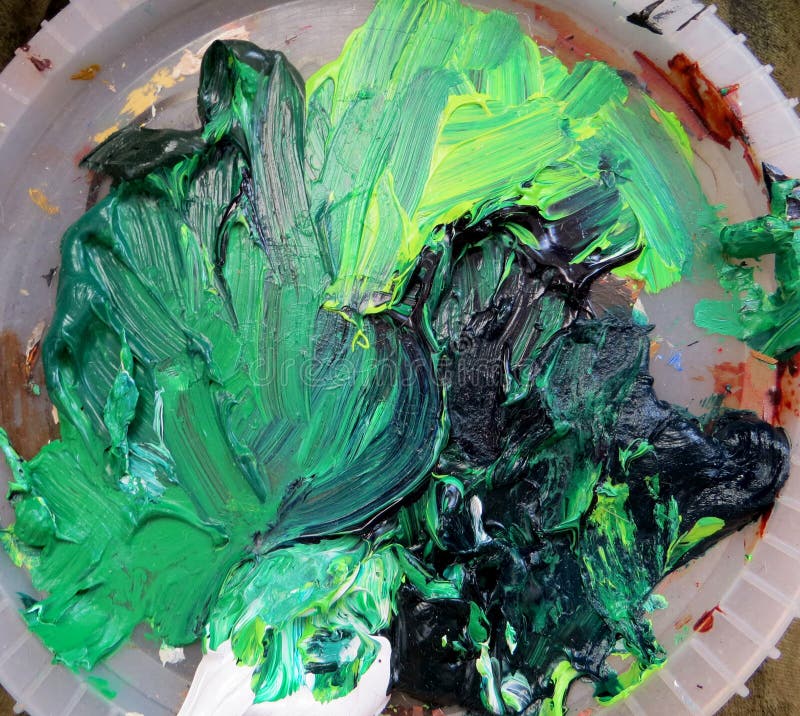 Green Paint Smear Picture. Image: 84909896