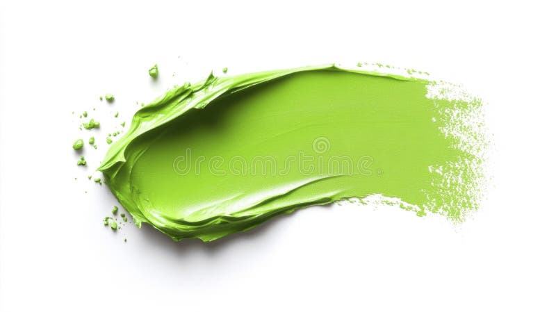 Green Paint Smear on White Background Stock Illustration - Illustration ...