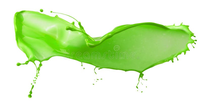 Green Paint Splash Isolated on a White Background Stock Image - Image ...