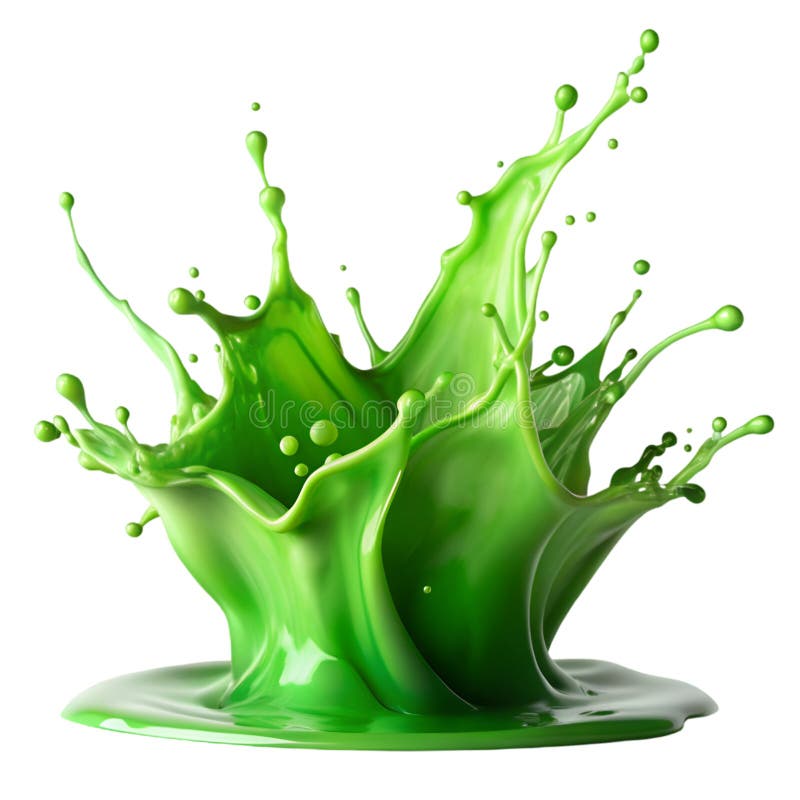 Green Paint Splash on White Background Stock Illustration ...