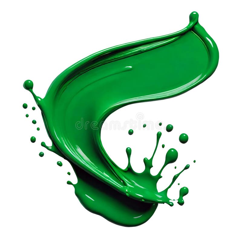 A Green Paint Splatter on a White Background. Stock Photo ...
