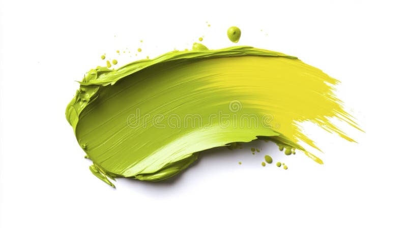 Green Paint Stroke on White Background Stock Illustration ...