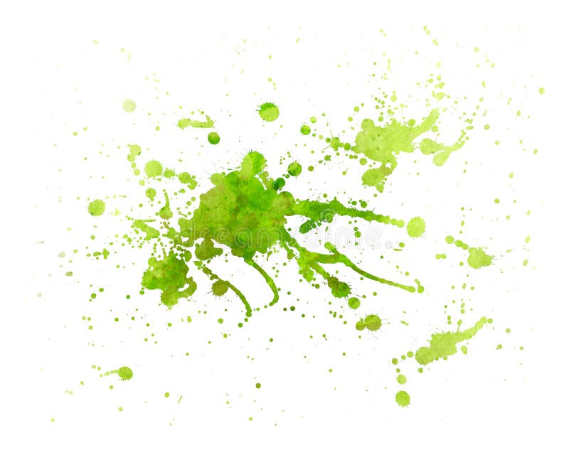 Green Painting Texture with Splash Stock Illustration - Illustration of ...