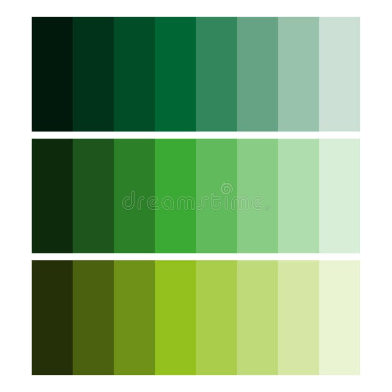 Green Palette. Pattern for Decoration Design. Vector Illustration ...