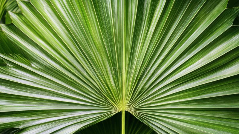 Green Palm Leaf Texture with Parallel Lines Stock Illustration ...