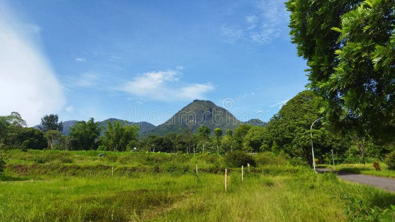 A Green Panorama Seen on the Slopes of Mount Panderman. Stock Image ...
