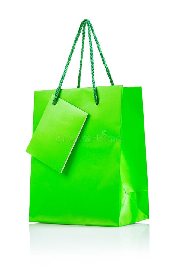A green paper bag stock image. Image of paper, merchandise - 29549049