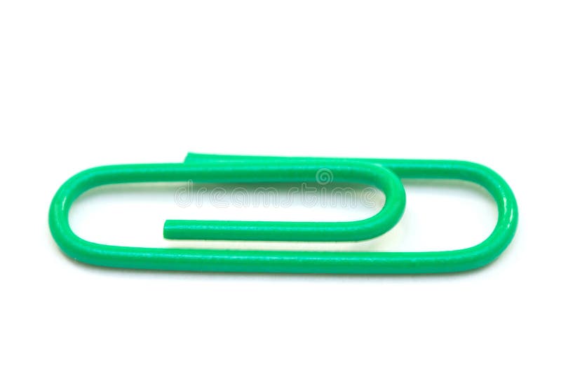 Green Paper Clip Paperclip stock illustration. Illustration of clip ...