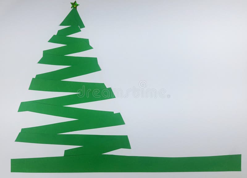 Green Paper Collage Christmas Tree Stock Photo - Image of christmas ...