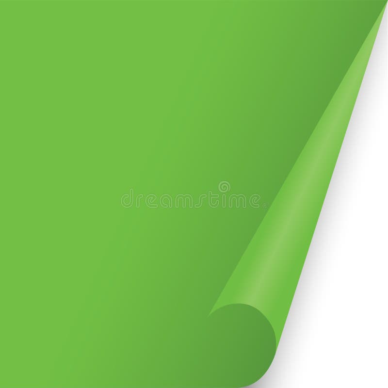 Green Corner Fold Paper Stock Illustrations – 466 Green Corner Fold ...