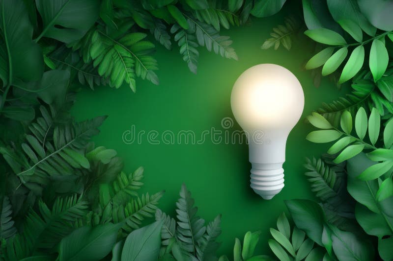 A Green Paper Light Bulb Represents a Commitment To Green Business and ...