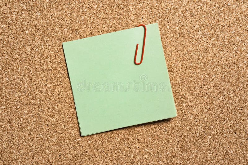 Green paper note stock photo. Image of clip, needle, office - 5856974