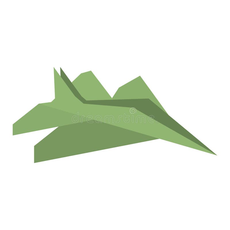 Green Paper Plane Toy Entertain Stock Illustration - Illustration of ...